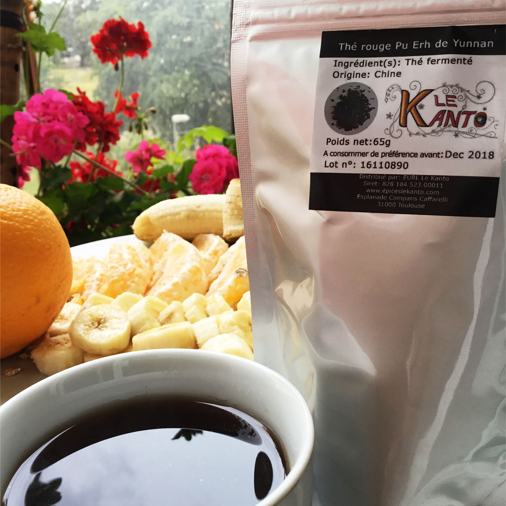 Thé rouge Pu Erh Yunan 28 g-65 g-250 g - Epiceslekanto